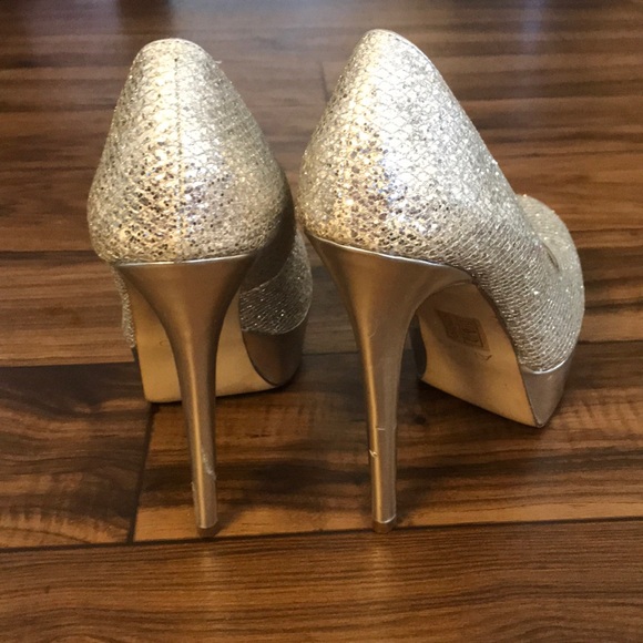 Aldo | Shoes | Aldo Silver Heels | Poshmark